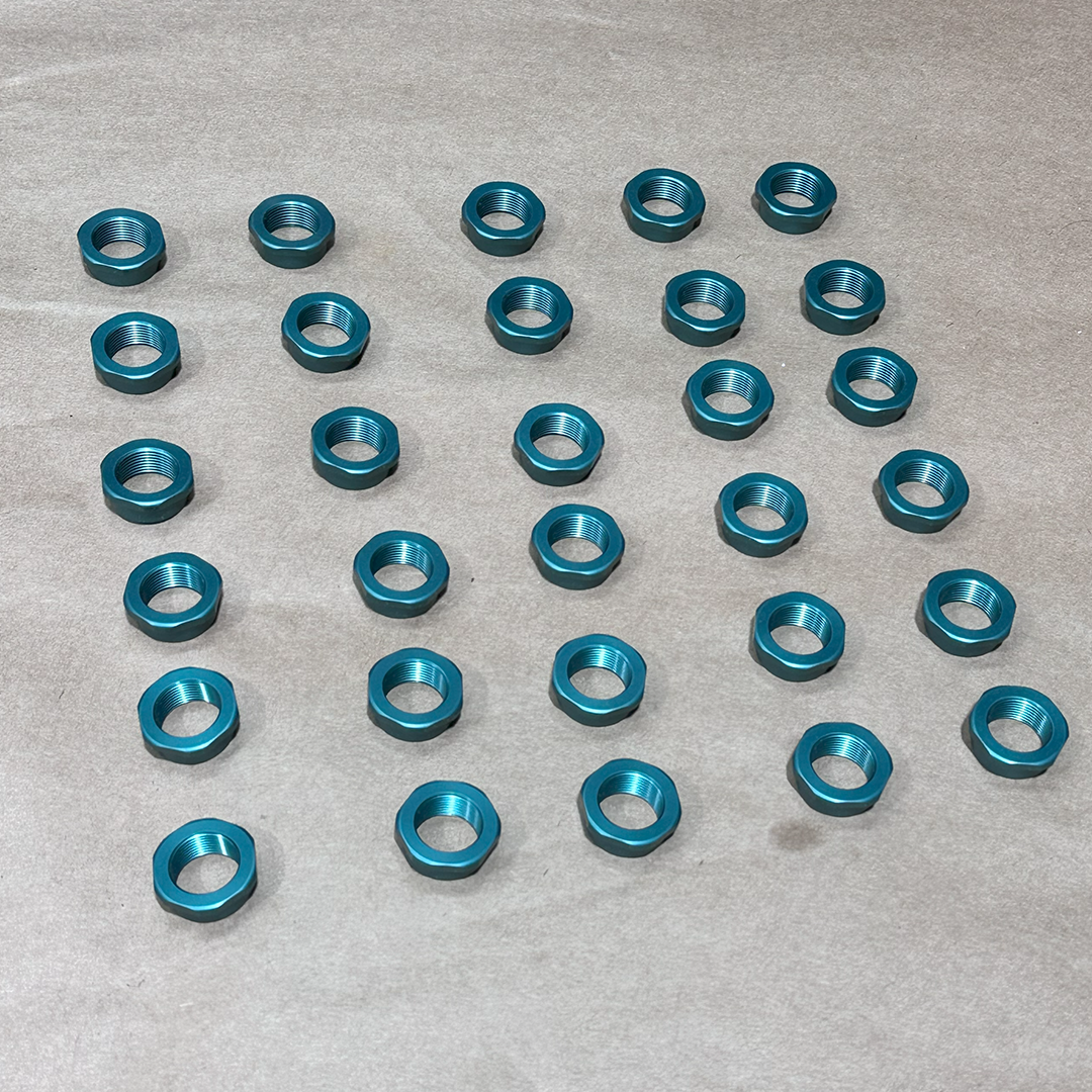 Green Anodized Nuts – Nassau Chrome